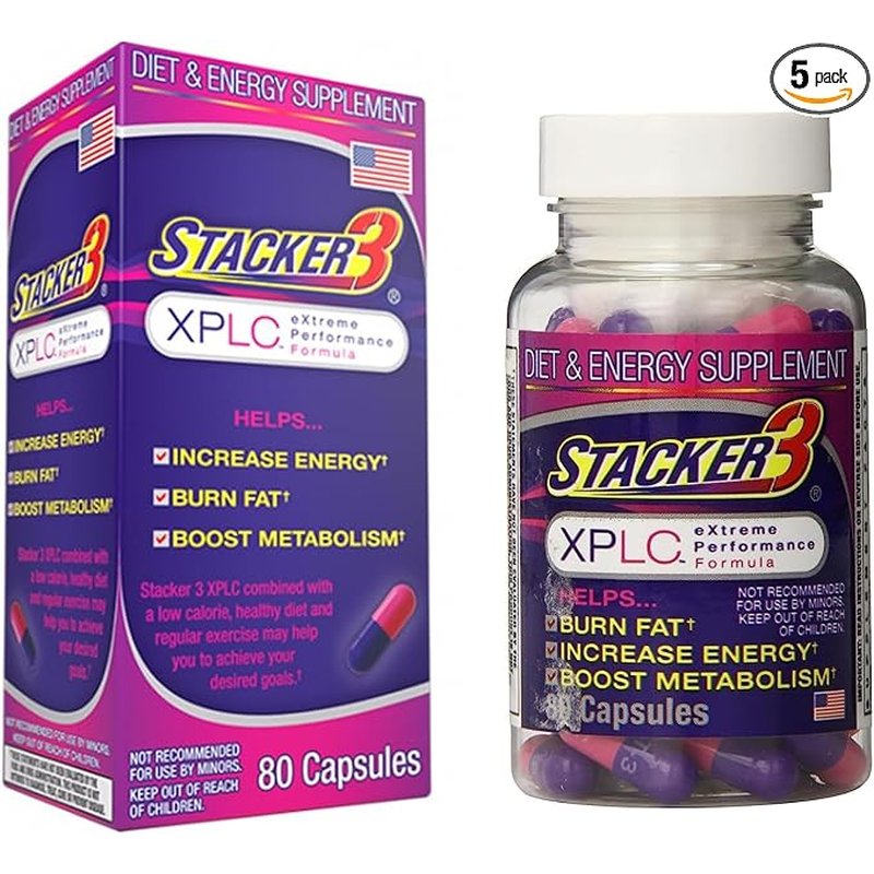 Stacker 3 24-4CT Box | Extra Strength Fat Burner & Energy Boost | 4-Co ...
