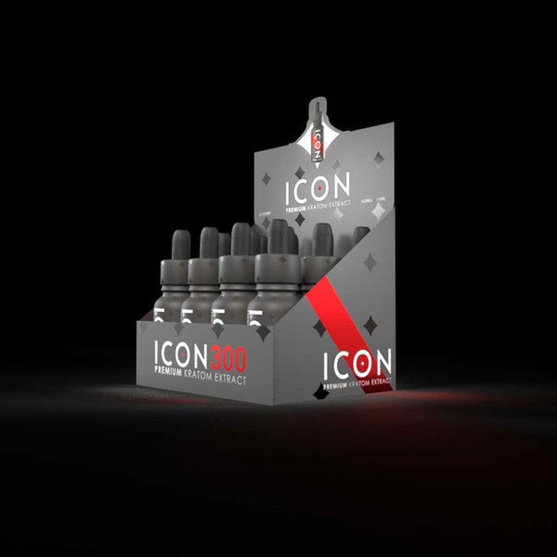 ICON 300 Kratom Extract 12ct Box | Premium 300mg Mitragynine Shots ...